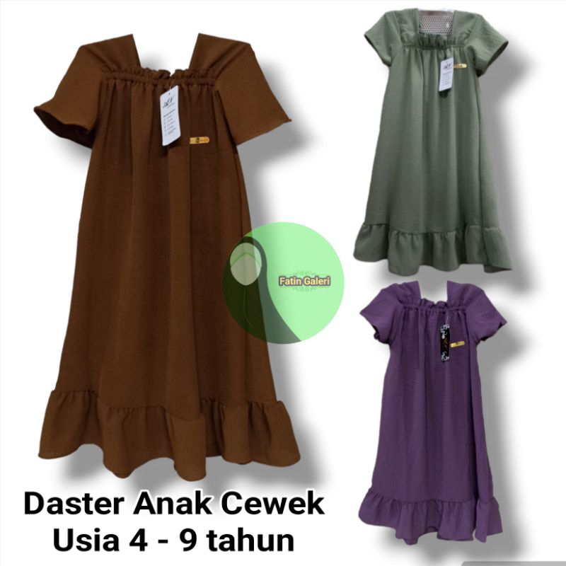 Jual Daster Anak Perempuan Usia 3 - 8 Tahun Dress Anak Cewek Crinkle ...