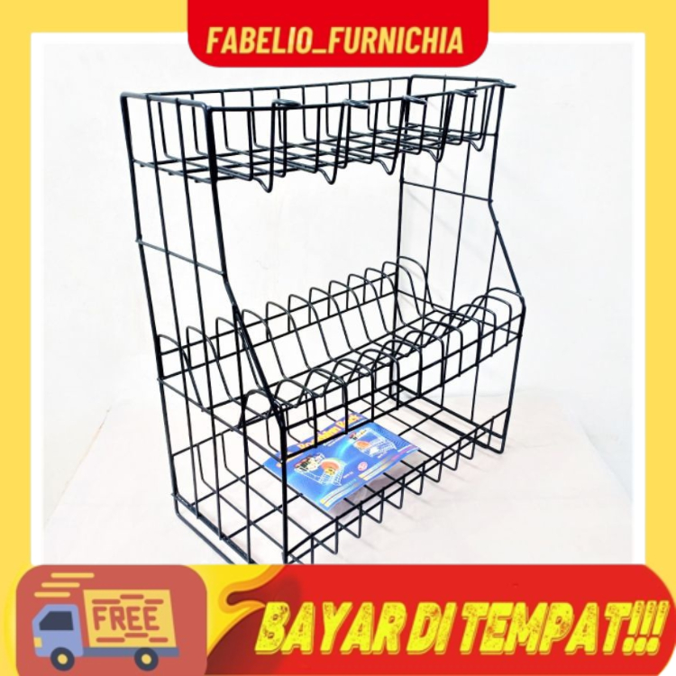Jual Rak Piring Besi Model Cantingan Gelas / RPL 03 Hitam / Rak Piring ...