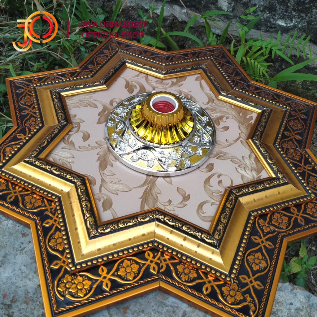 Jual fitting hias lampu plafon pvc terbaru ukuran 50x50 Ornamen decor ...