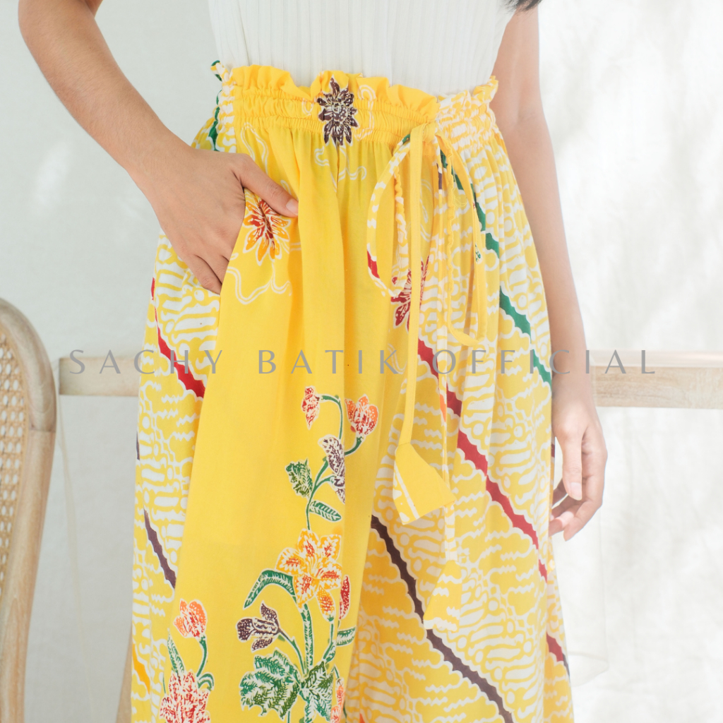 Jual celana kulot batik cap motif encim | bawahan wanita batik rayon ...