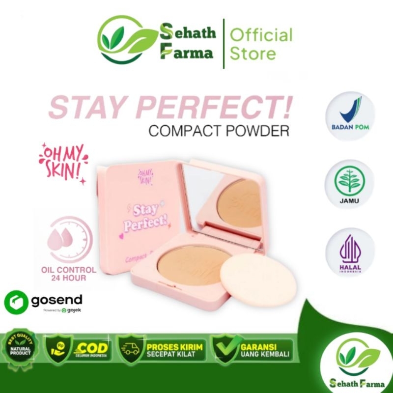 Jual Oh My Skin Stay Perfect Compact Powder Bedak Padat Membantu ...
