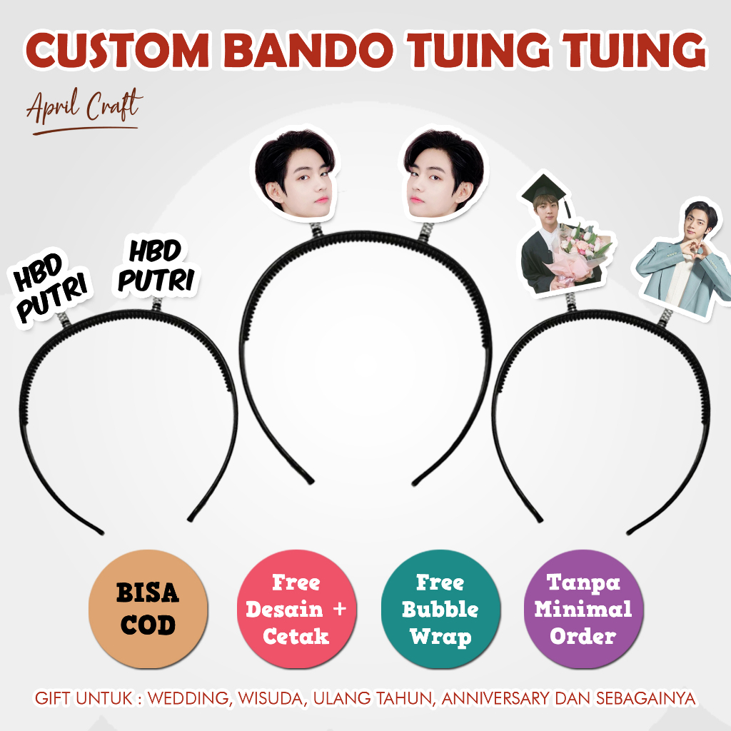 Jual Bando Tuing Custom Muka Tulisan Kado Wisuda Ulang Tahun Birthday ...