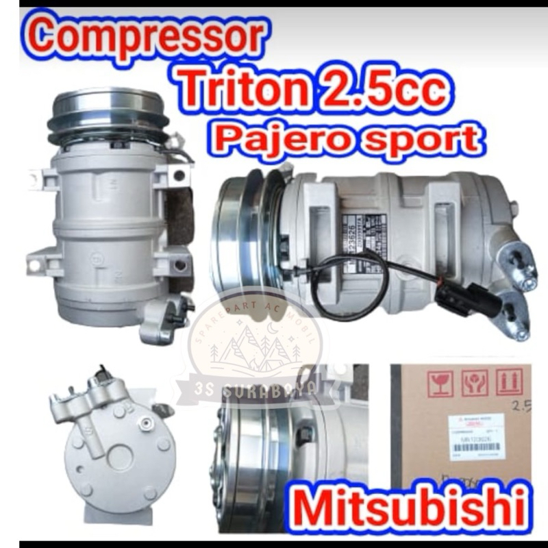 Jual Kompresor Triton Pajero 2500 CC 2008-2015 Ac mobil (Baru/New ...