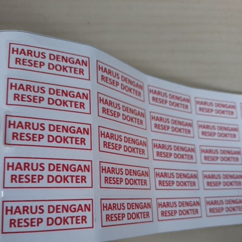 Jual stiker label harus dengan resep doktor | Shopee Indonesia