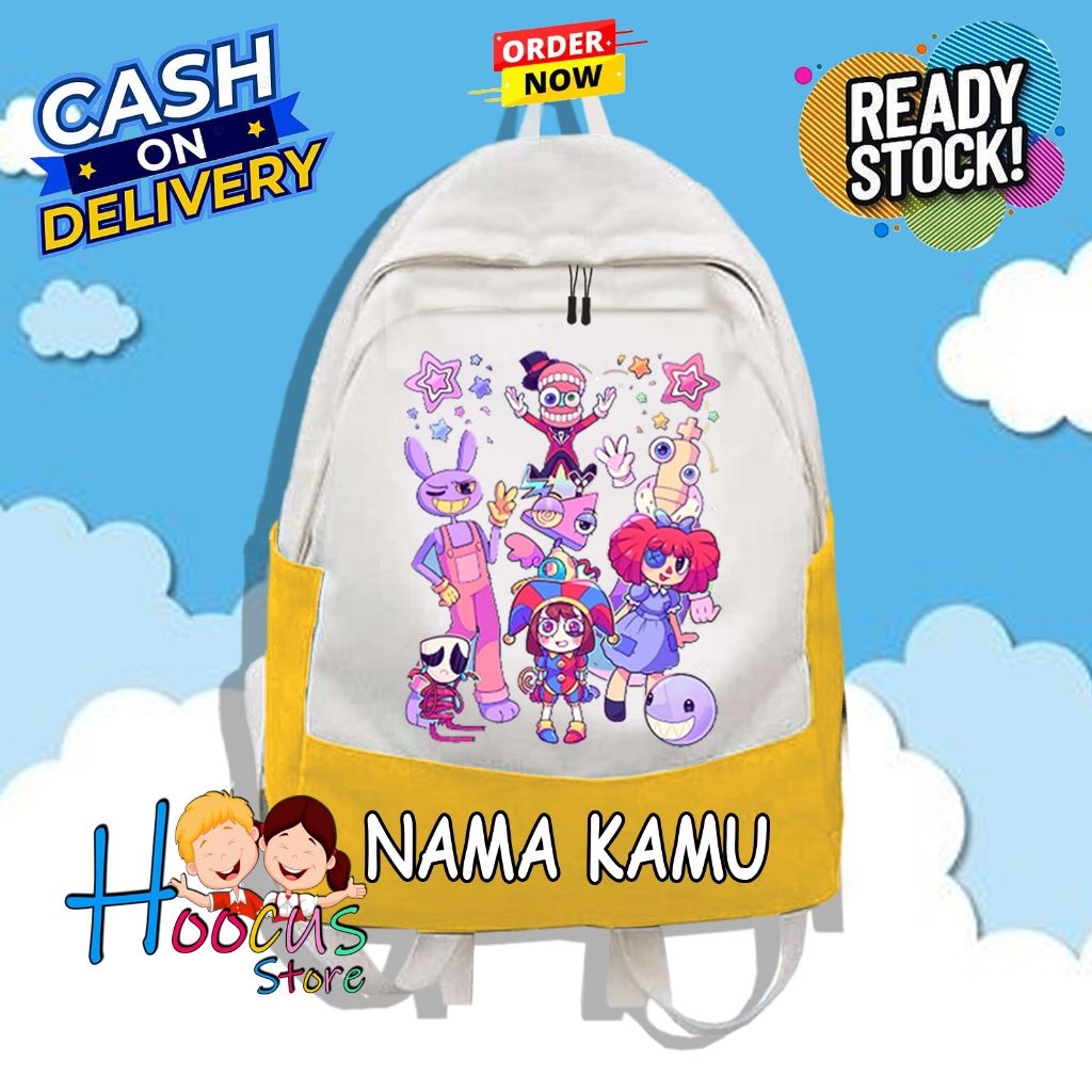 Jual Tas Ransel Anak Digital Circus All Charakter / Tas Bacpack Anak Tk ...