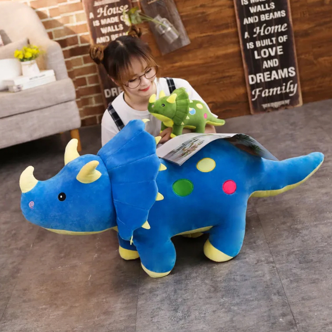 Jual BONEKA DINOSAURUS TRICERATOPS UKURAN JUMBO BESAR 70CM/PLUSH TOYS ...