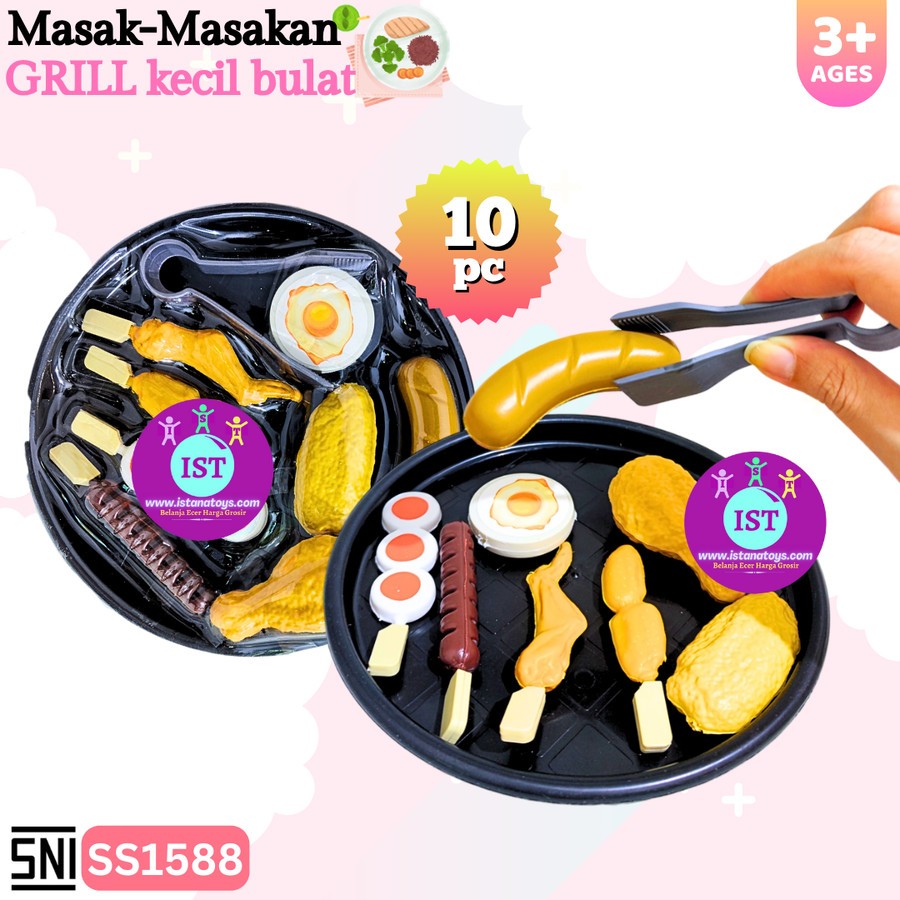 Jual COM Mainan Masak Masakan Grill Kecil Bulat 10pc SS1588 | Shopee ...