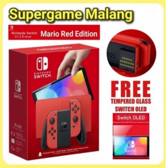 Jual Nintendo Switch Red Oled Mario Console Merah Limited Edition ...
