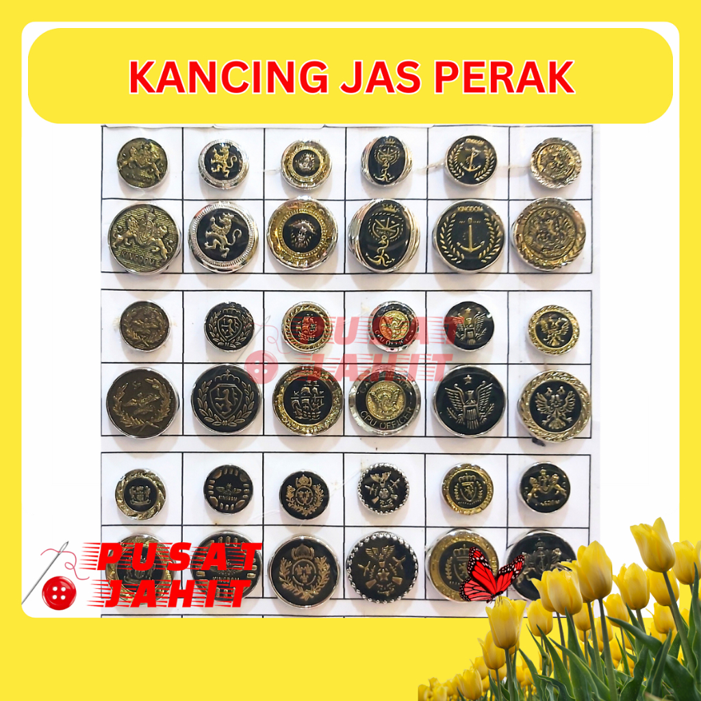Jual KANCING JAS KOKOH SAFARI MAS PERAK | Shopee Indonesia