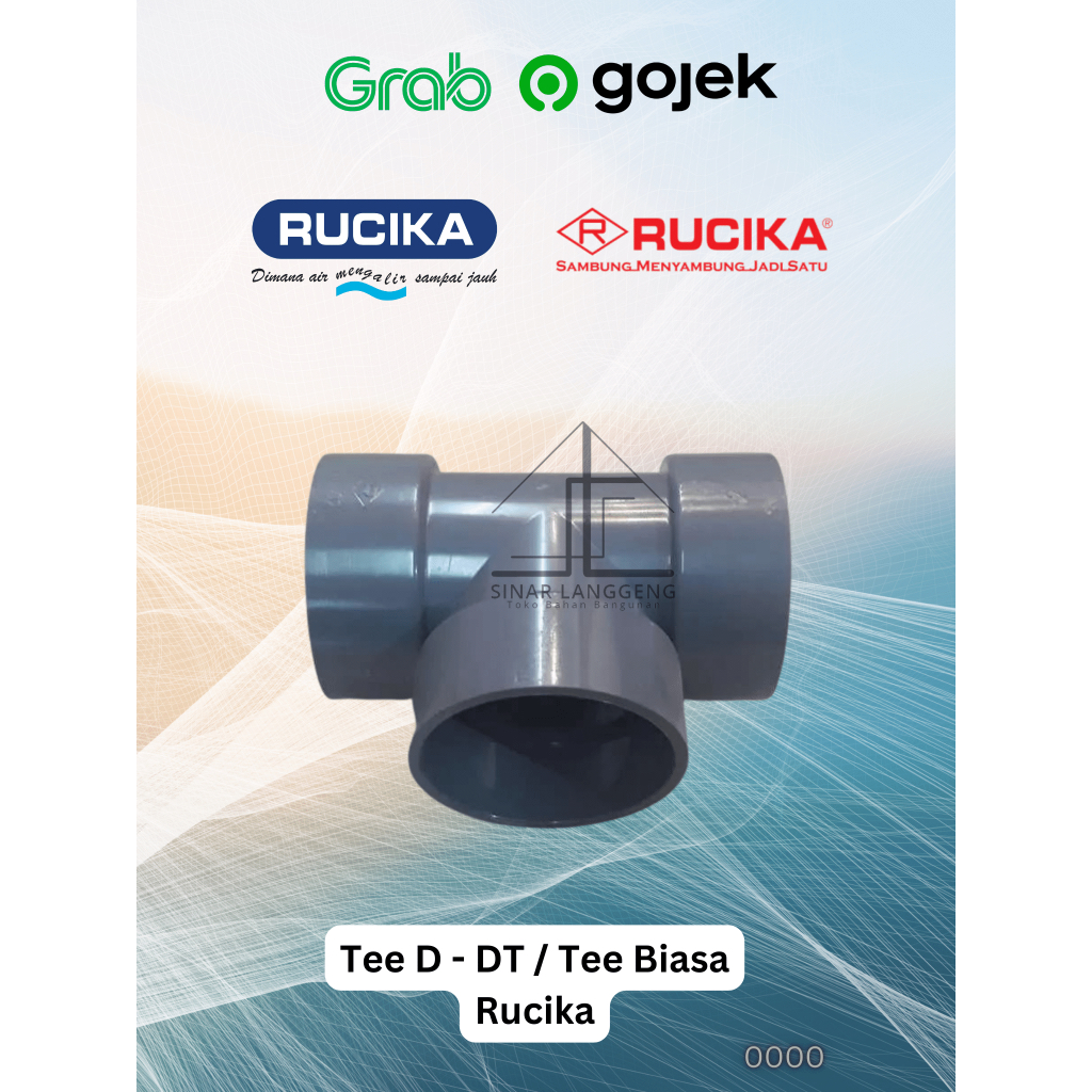 Jual TEE (D) PVC 6X4" RUCIKA, FITTING PIPA T RCK SAMBUNGAN 6X4 INCH ...