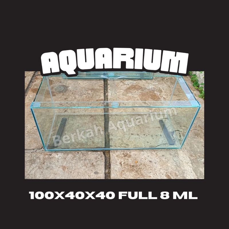 Jual Aquarium Kaca Ukuran 100x40x40 Full 8 ml | Shopee Indonesia