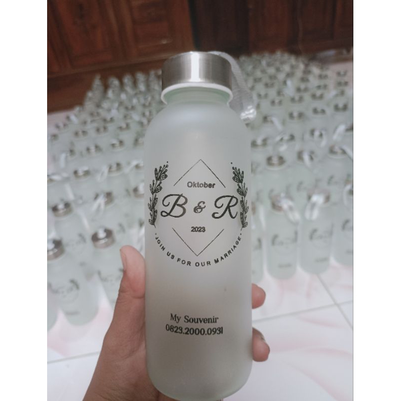 Jual Souvenir Pernikahan Botol Kaca Doff / Botol Bening | Shopee Indonesia