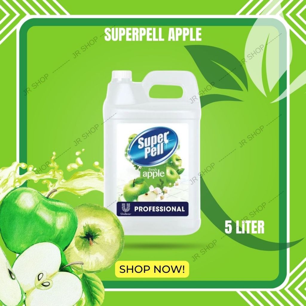 Jual Pembersih Lantai Superpell Super Pell Apel 5 Liter | Shopee Indonesia