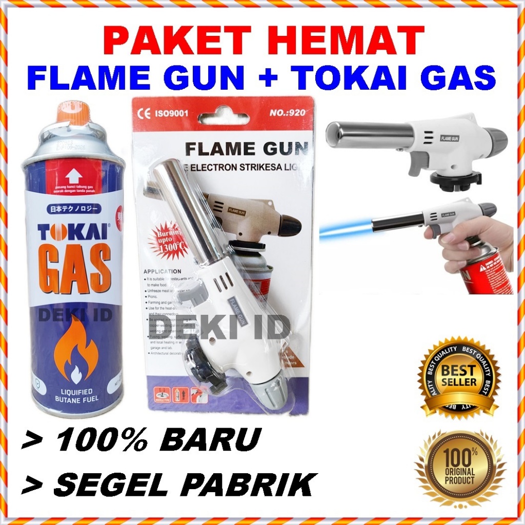 Jual Paket Hemat Tokai Gas Kepala Flame Gun Torch Kaleng Tabung ...
