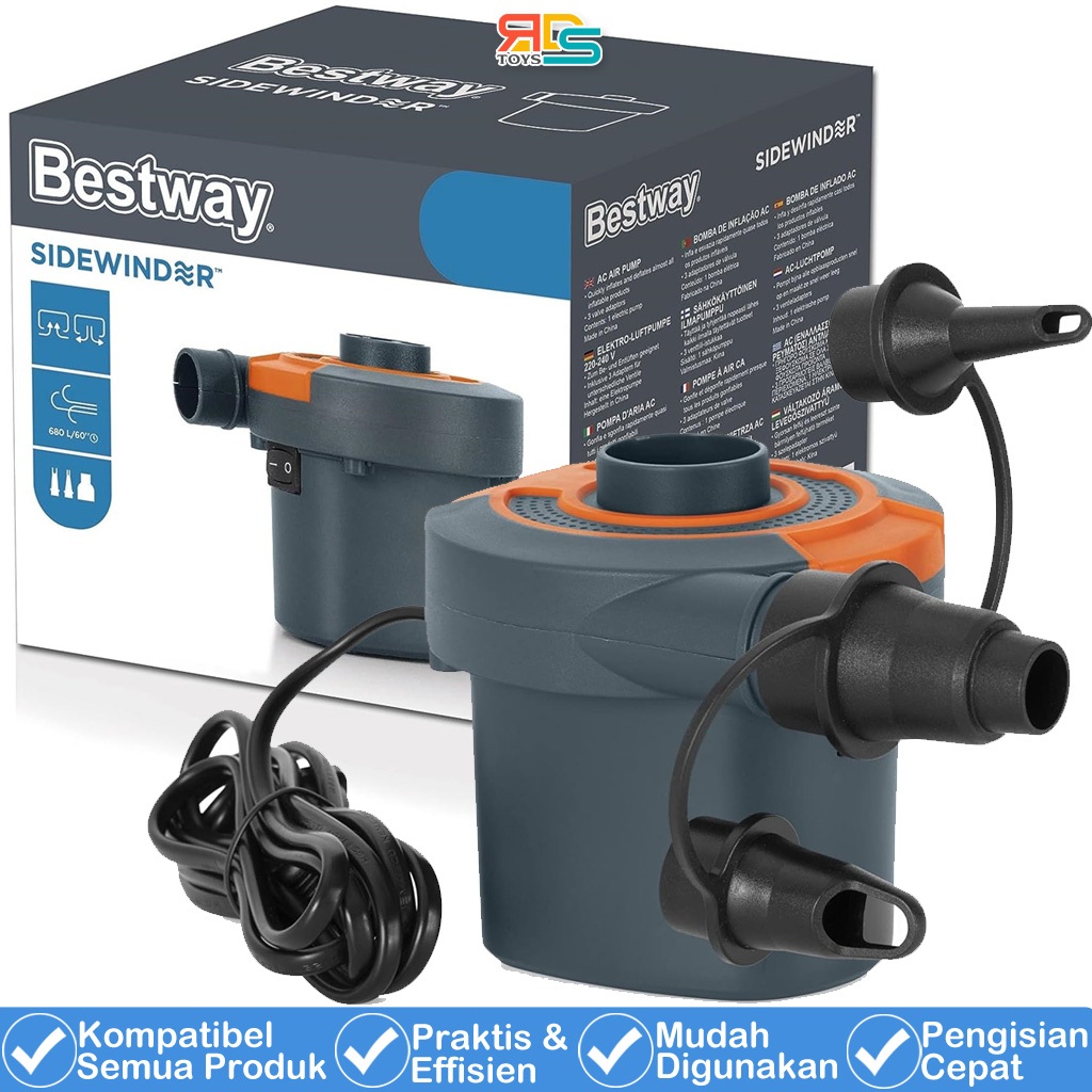 Jual Bestway 62139 Pompa Angin Listrik Pompa Elektrik Untuk Kolam Renang Anak / Kasur Angin ...