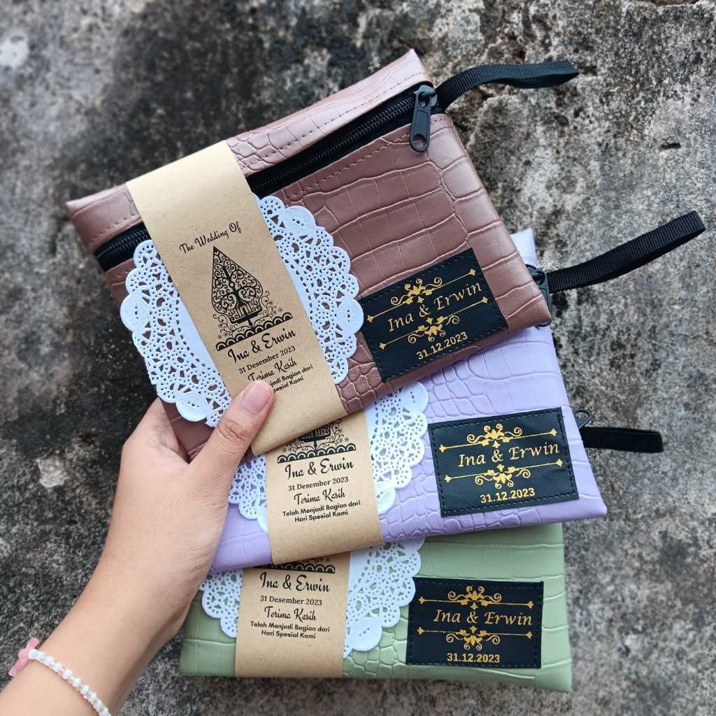 Jual FREE SABLON 22X15 Pouch Croco Doff / Souvenir / Dompet / Kemas ...