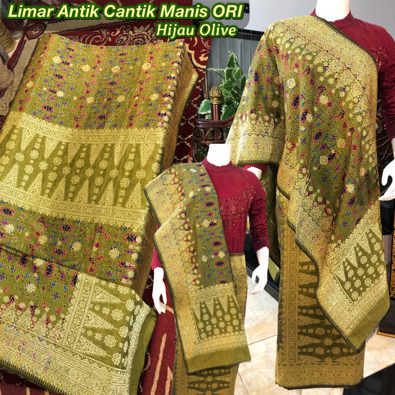 Jual EXCLUSIVE Limar Antik Tembaga ORI Nuasa Hijau /songket tenun asli ...
