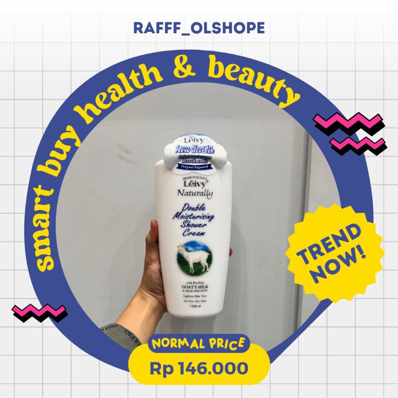 Jual LEIVY NATURALLY // DOUBLE MOISTURISING SHOWER CREAM | Shopee Indonesia