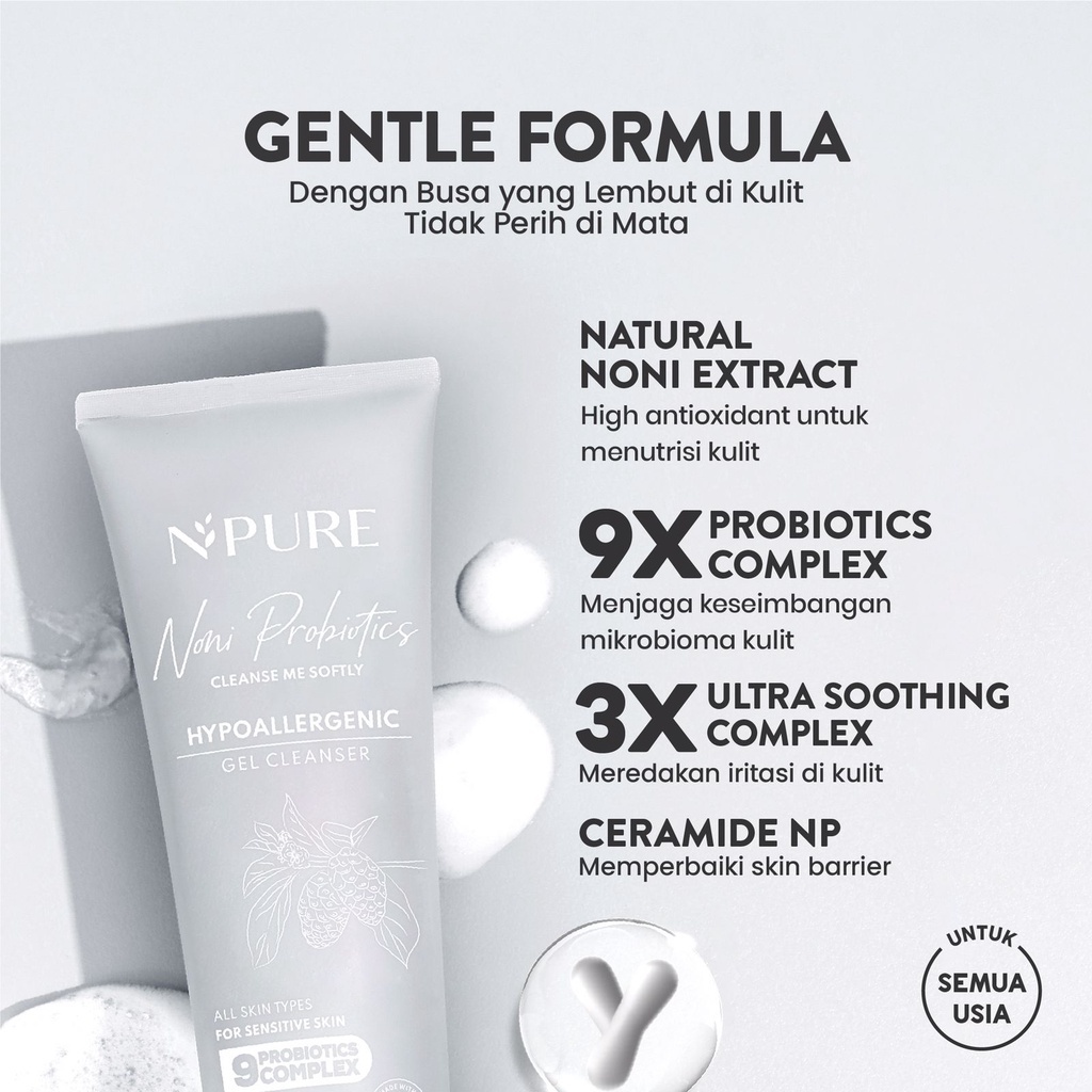 Jual Npure Noni Probiotics Cleanse Me Hypoallergenic Gel Cleanser 100ml | Shopee Indonesia