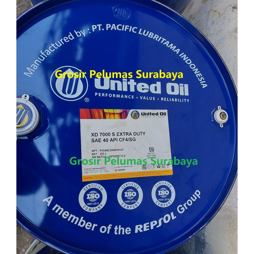 Jual Original Oli Mesin Diesel UNITED XD 7000 S Extra Duty sae 40 api ...