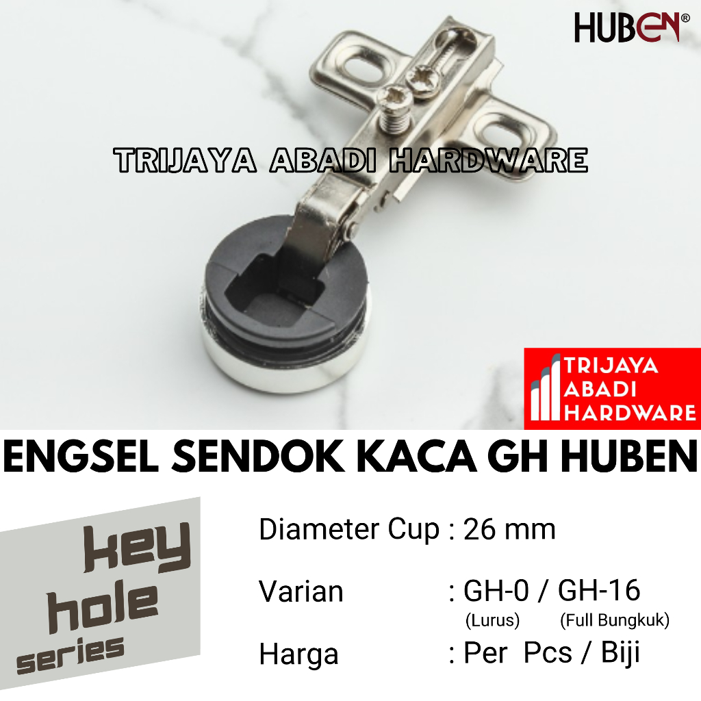 Jual Engsel Sendok Kaca GH 26 mm Key Hole Huben Hinge | Shopee Indonesia