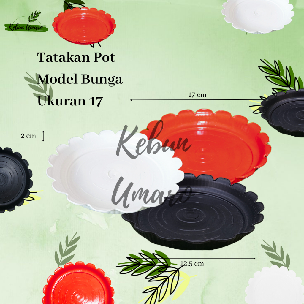 Jual Tatakan Pot Model Bunga Ukuran 17 / Alas Pot / Alas Tawon / Pot ...