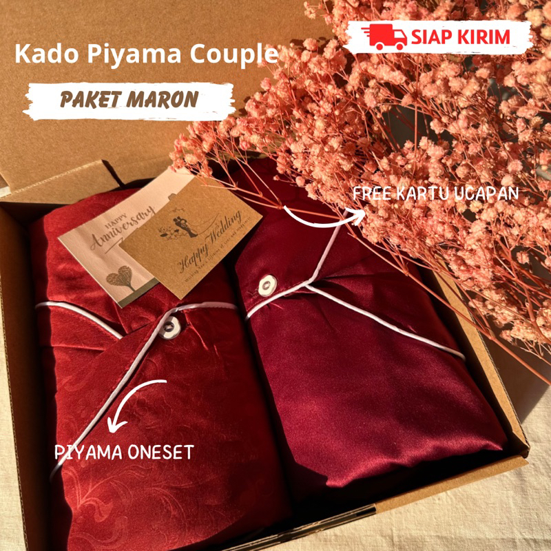 Jual 𝐁𝐘 𝐀𝐃𝐈𝐍𝐃𝐀 Hampers Wedding Piyama Couple Set | Kado Pernikahan ...