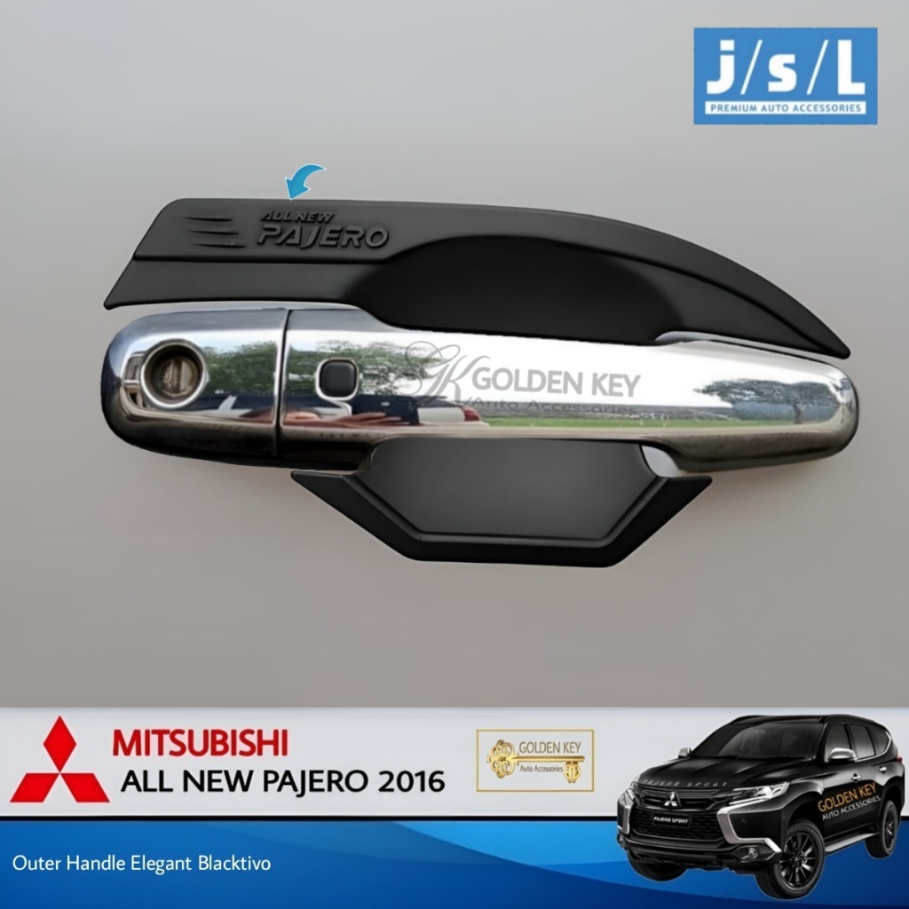Jual JSL Outer Handle All New Pajero 2016 Mangkok Pintu Elegant Blacktivo | Shopee Indonesia
