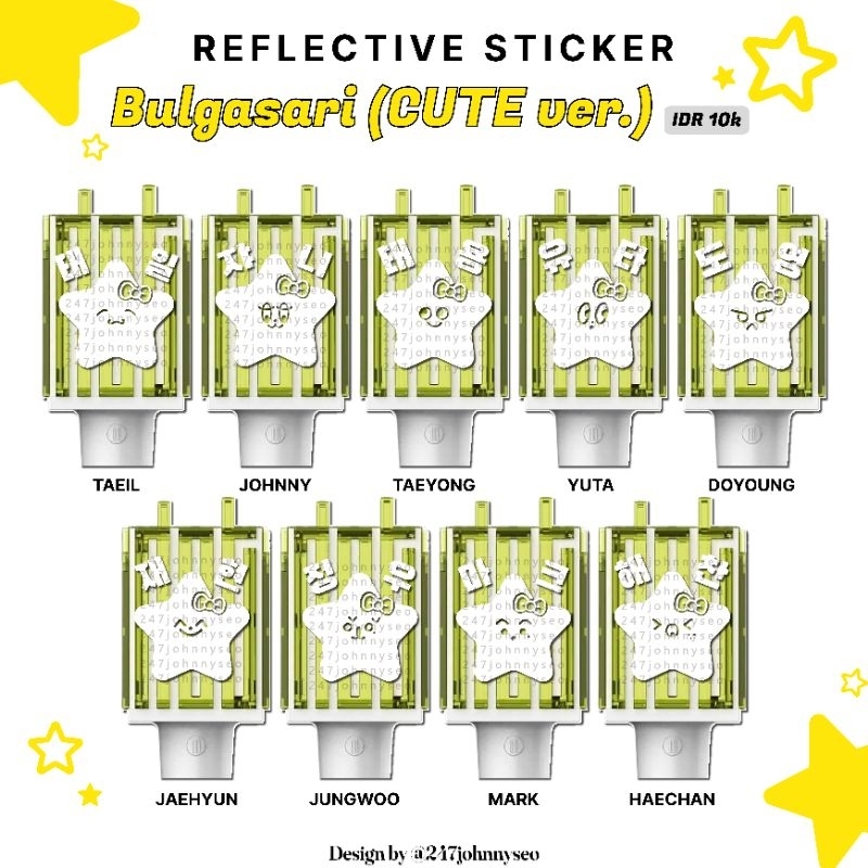 Jual [READY] Bulgasari (CUTE ver.) NCT 127 | sticker reflective ...