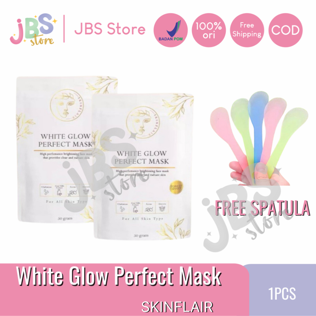 Jual [FREE SPATULA] WHITE GLOW PERFECT MASK by SKINFLAIR | Shopee Indonesia
