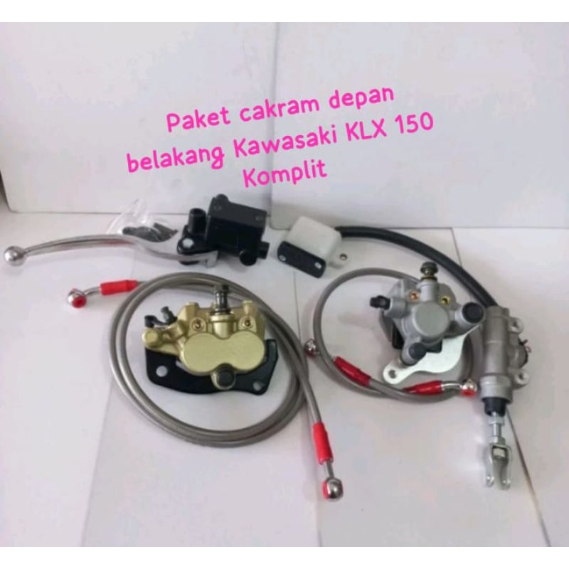 Jual PAKET KALIPER PALA BABI DEPAN BELAKANG SET MASTER KOMPLIT KLX 150 | Shopee Indonesia