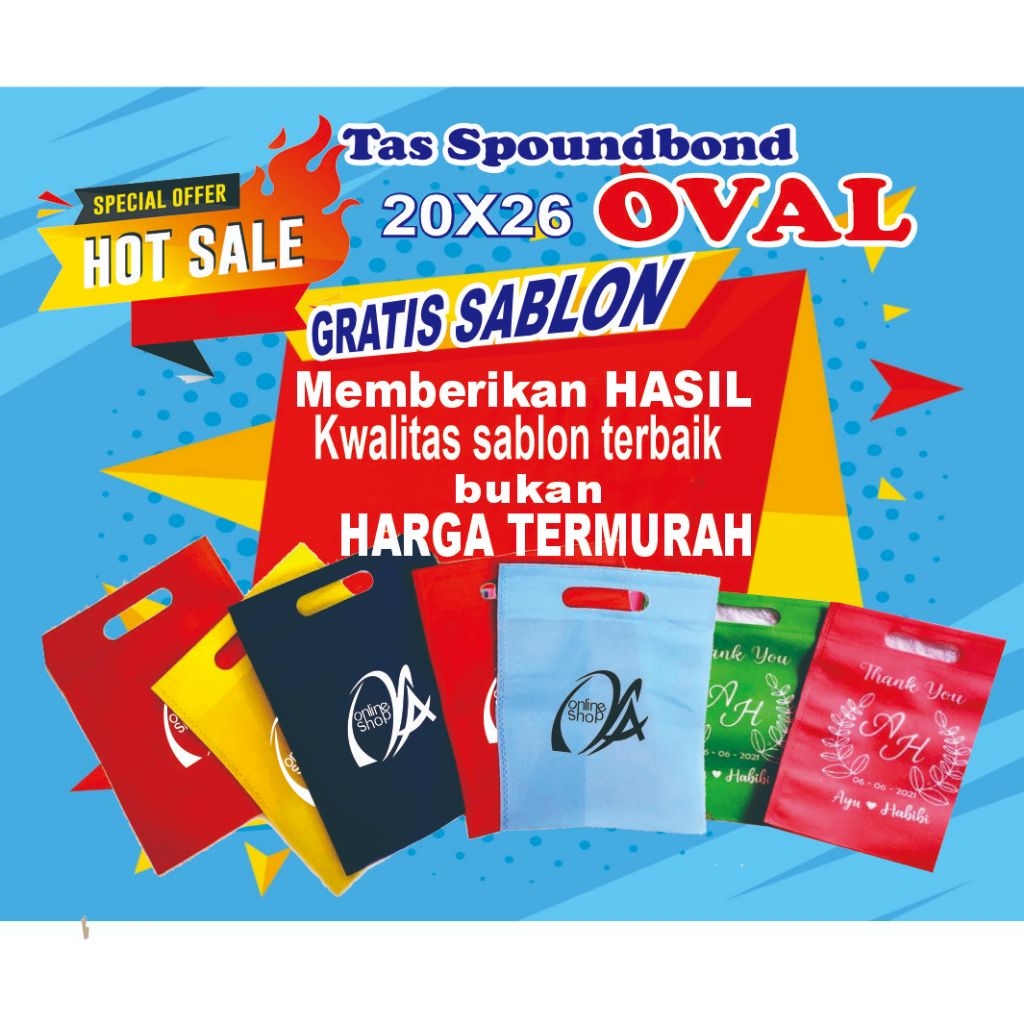 Jual Tas sablon, Tas Oval, Godi bag coustom, Tas umroh, Tas souvenir ...