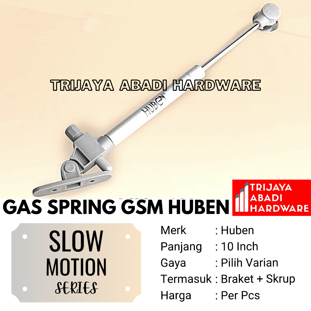 Jual Gas Spring Slow Motion GSM 60 / 80 / 100 / 150 N Hidrolik Pintu ...