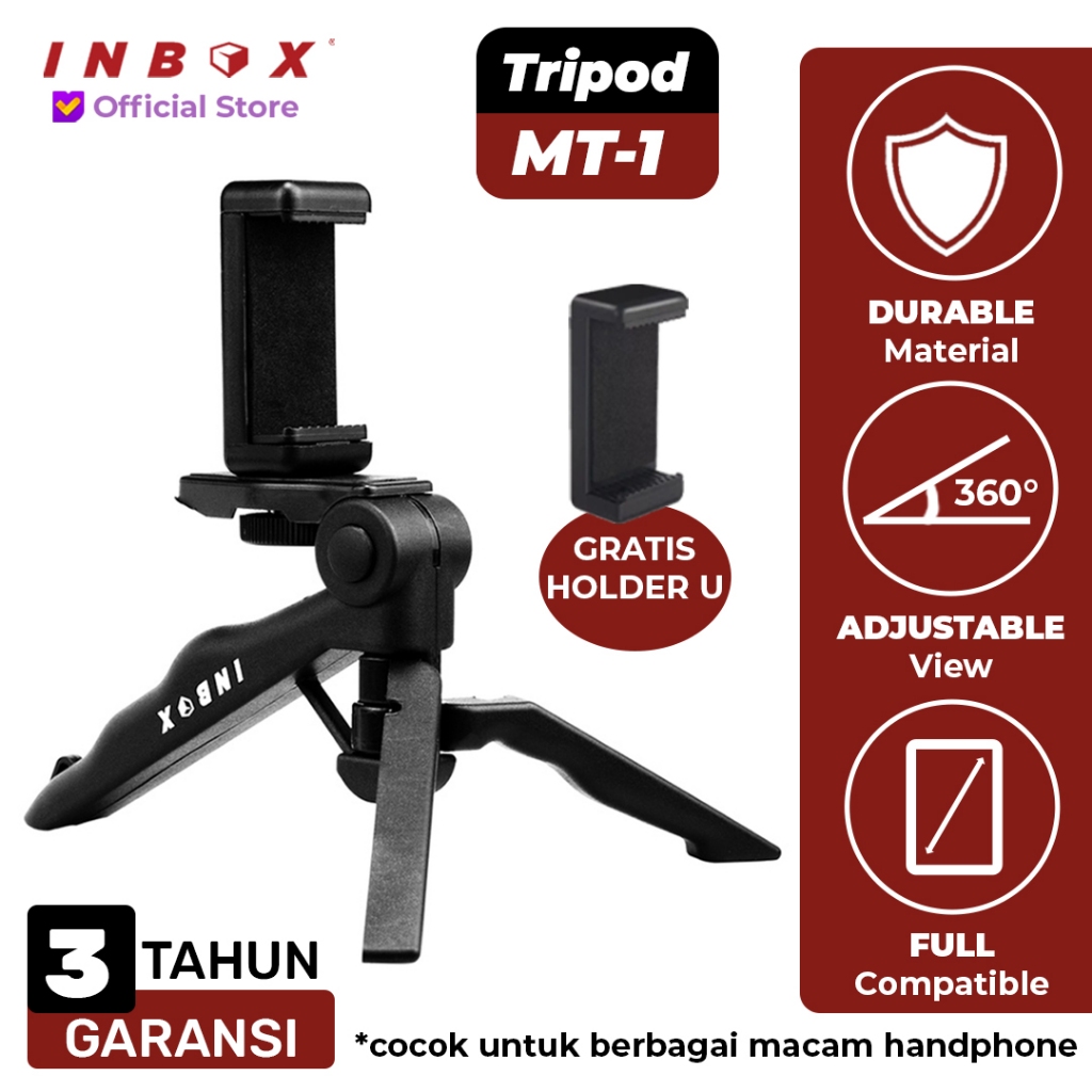 Jual INBOX MT-1 Selfie Stick Tongsis Tripod HP Kamera Portable Tongsis ...