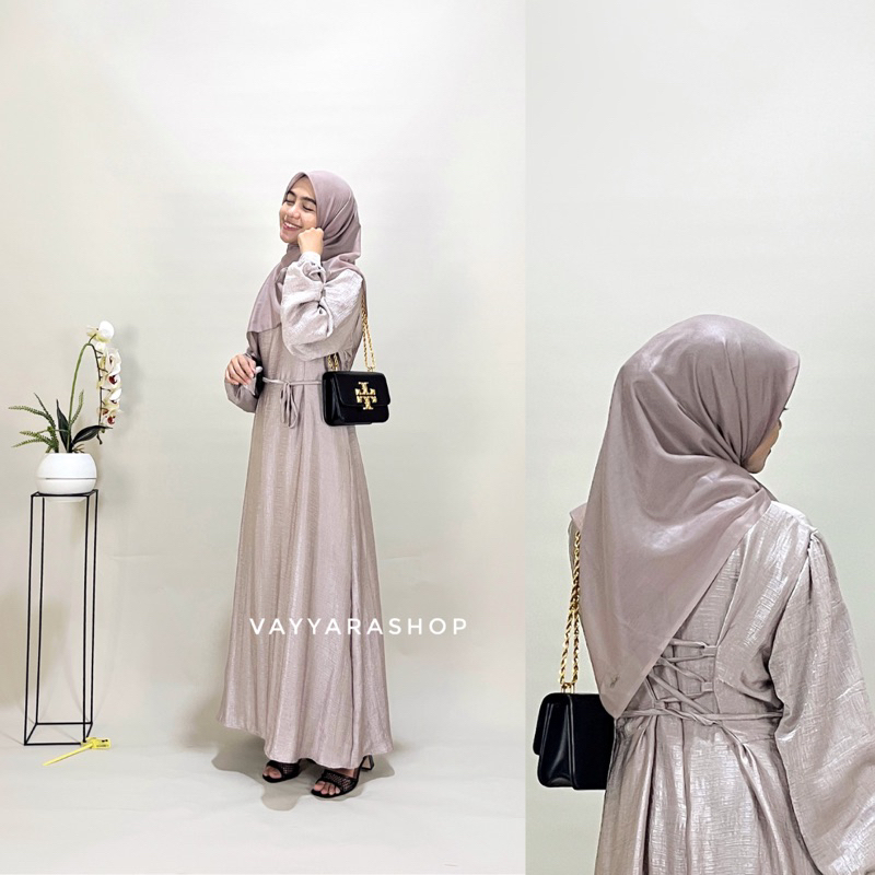 Jual Vayyara - Safya Silk Dress Satin Crinkle Shimmer Premium | Shopee ...