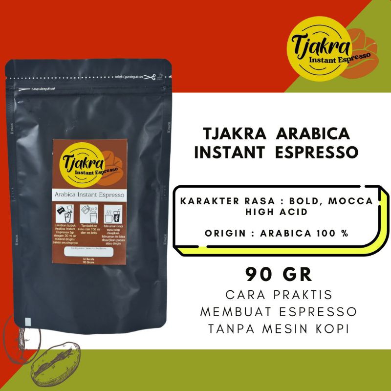 Jual Black Coffee l Kopi Arabica Tjakra Instant Espresso 90 gr l Kopi ...