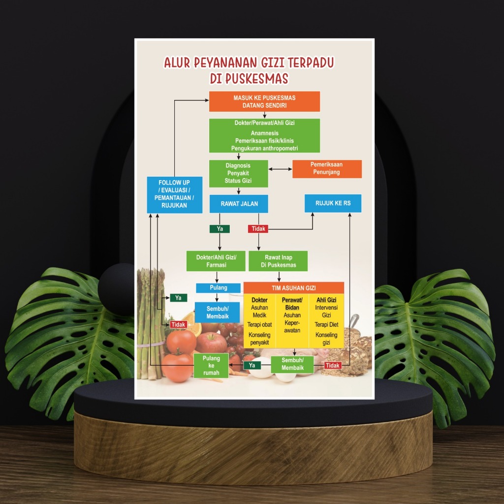 Jual Poster Kesehatan Alur Pelayanan Gizi Terpadu di Puskesmas | Shopee ...