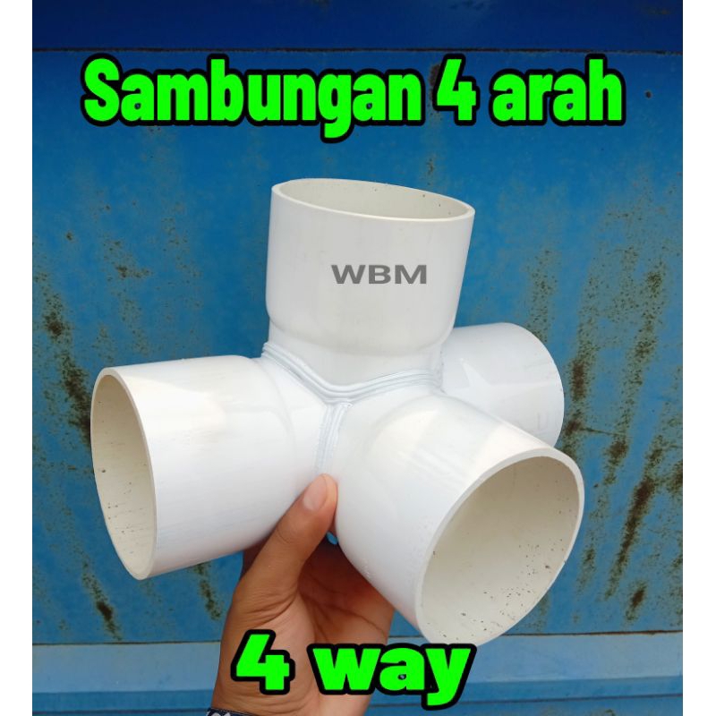 Jual sambungan pipa 4 arah 4 inchi 4 way ukuran 4 inchi | Shopee Indonesia