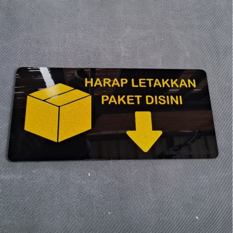 Jual Harap letakkan paket disini akrilik / akrilik sign / papan paket ...