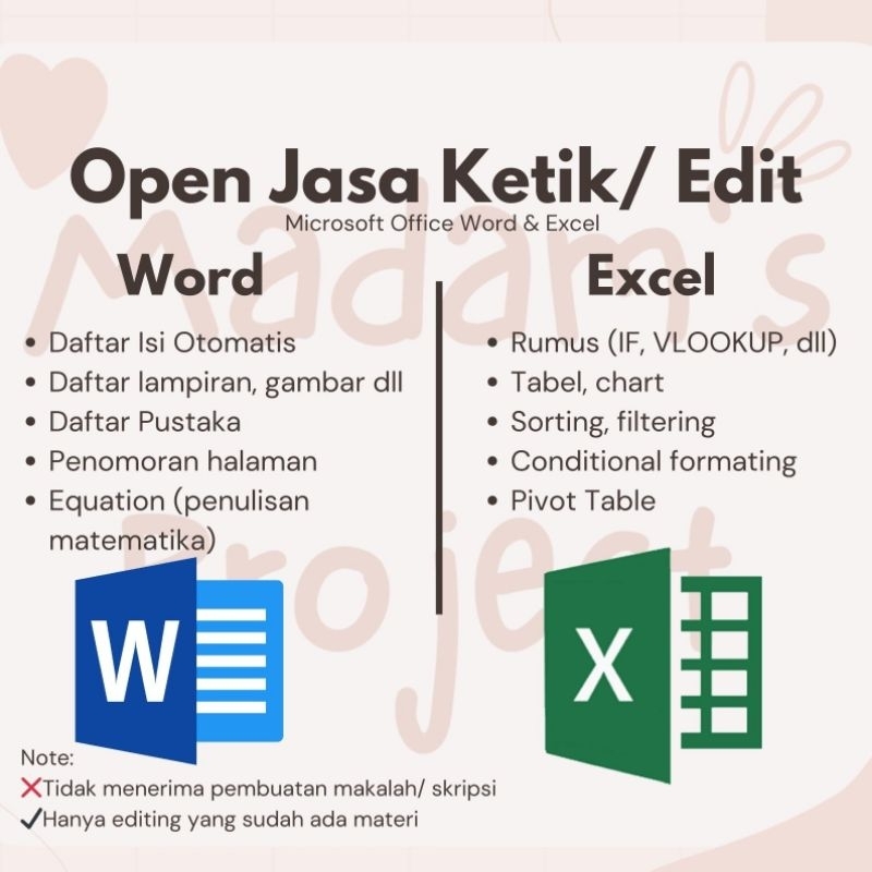 Jual JASA TUG4S / JOKI EXCEL & WORD | Shopee Indonesia