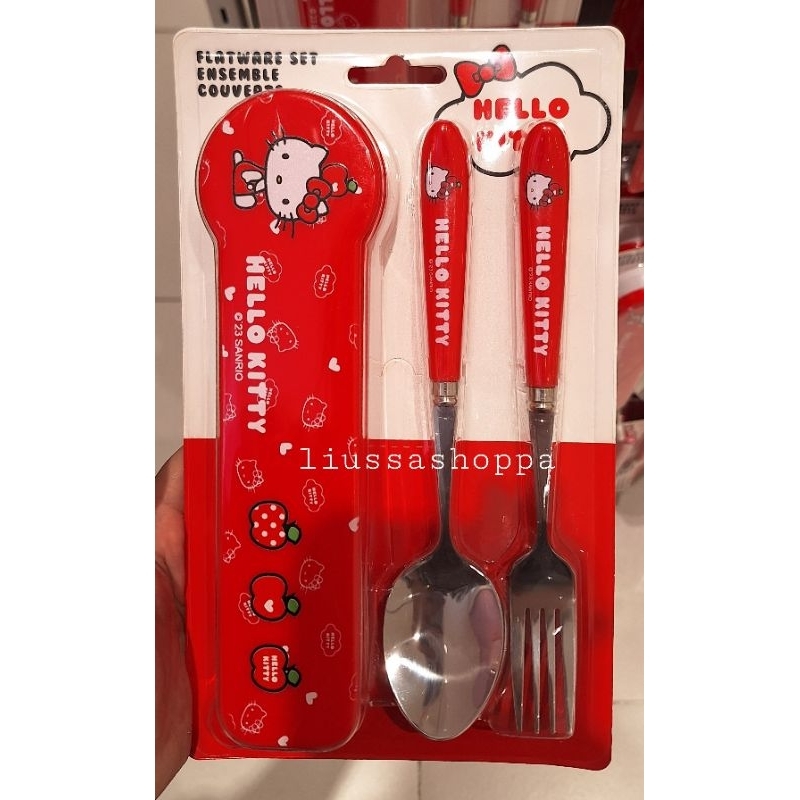 Jual Alat Makan Miniso - Hello Kitty Apple Collection Flatware Set ...