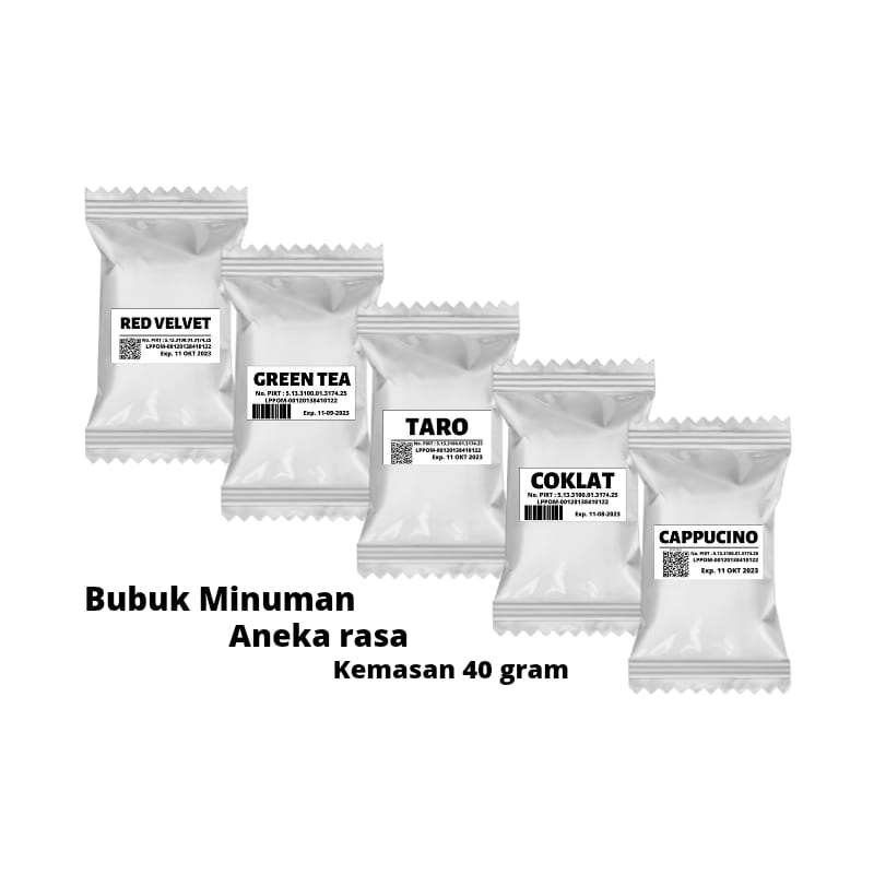 Jual bubuk minuman rasa tea 40gr green tea powder serbuk minuman ...