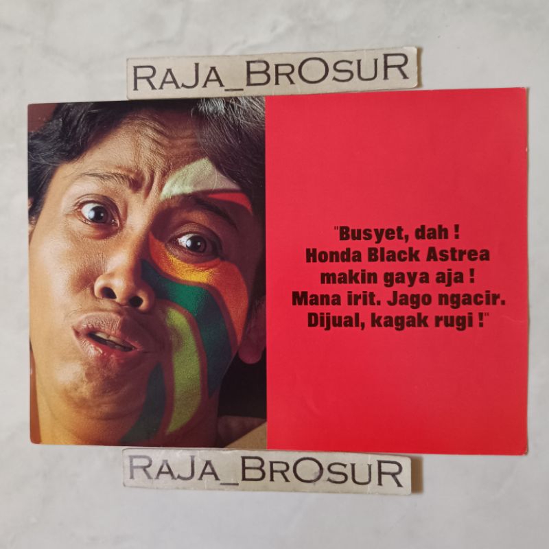 Jual Poster brosur katalog flyer jadul lawas Honda Black Astrea/Astrea ...