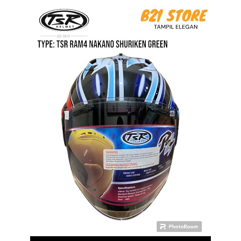 Jual HELM TSR NAKANO SHURIKEN GREEN | Shopee Indonesia