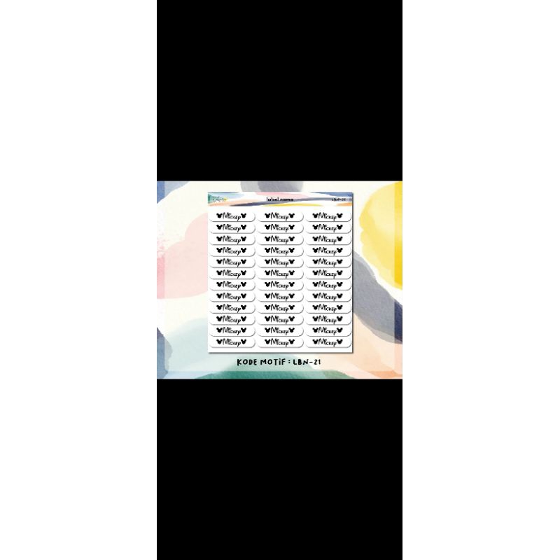 Jual Stiker Custom Nama Template set 180pcs | Shopee Indonesia