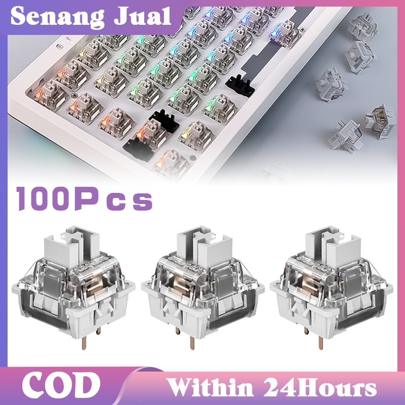 Jual LEOBOG V4 100Pcs Mechanical Switch Keyboard (Linear) 5 PIN Tombol ...