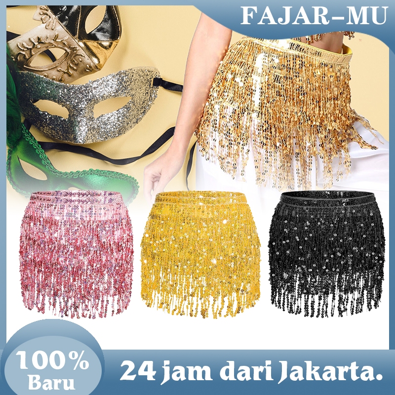 Jual Rumbai Belly Dance Panjang Belt Belly Dance Rumbai Glitter Kostum ...