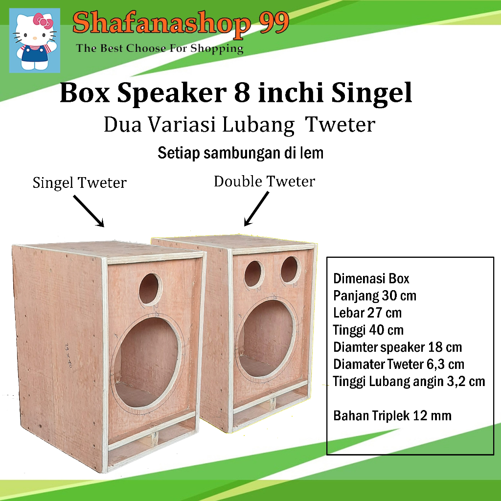 Jual Box Speaker 8 inchi Singel, Box 8 inchi Singel Two way, Box ...