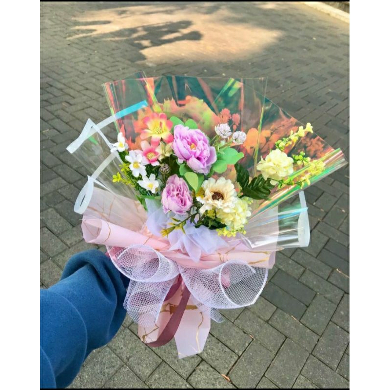 Jual Bouquet bunga / buket bunga artificial palsu hadiah gift ulang ...