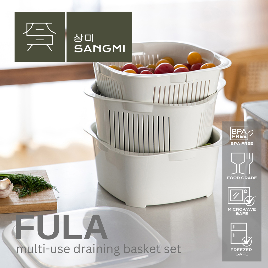 Jual SANGMI Keranjang Tirisan Peniris Buah dan Sayur Tempat Cuci Buah ...